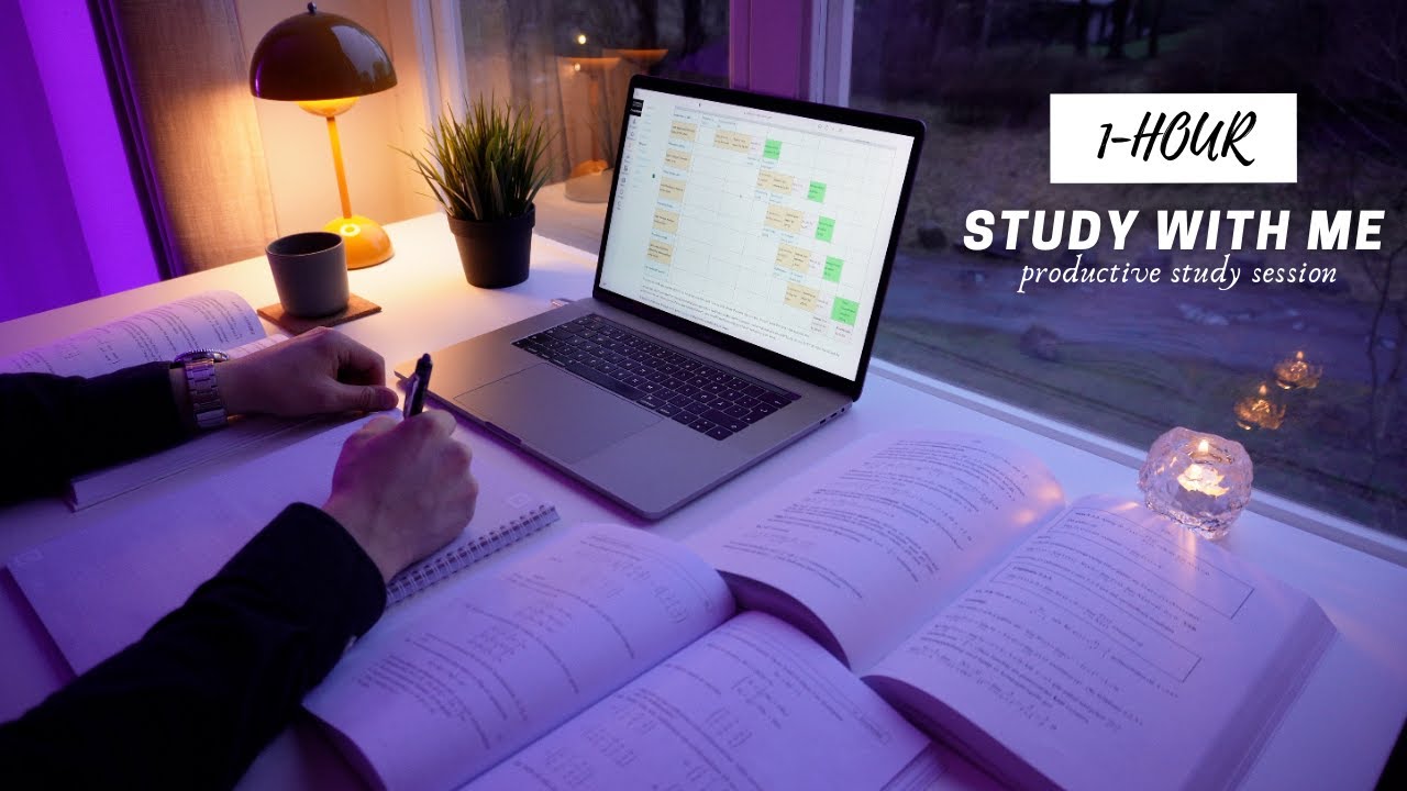 1-HOUR STUDY WITH ME | Productive Pomodoro Session with Background ...