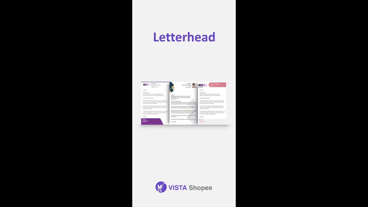 Letterhead design in mobile | Letterhead in Mobile | English ...