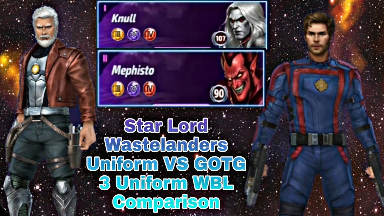Star Lord Wastelanders Uniform VS GOTG 3 Uniform WBL Comparison ...