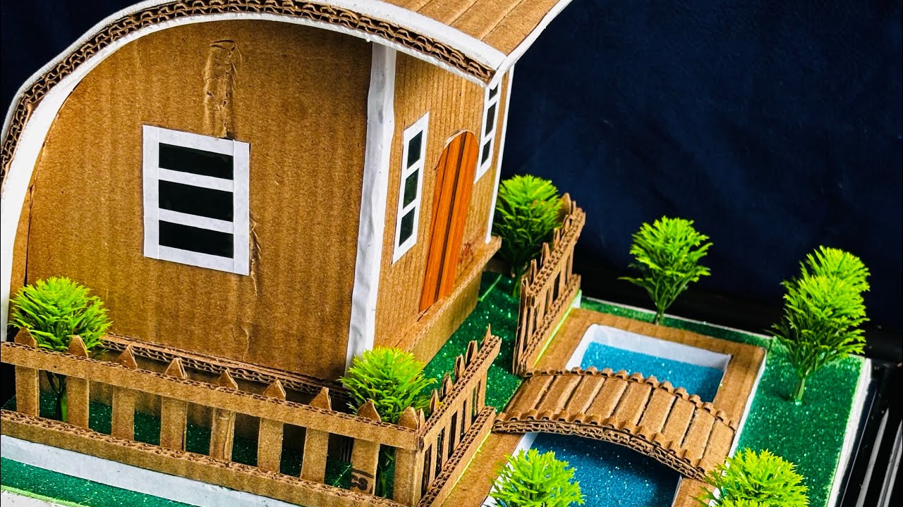 HOW TO MAKE A SMALL HOUSE OUT OF CARDBOARD - YouTube