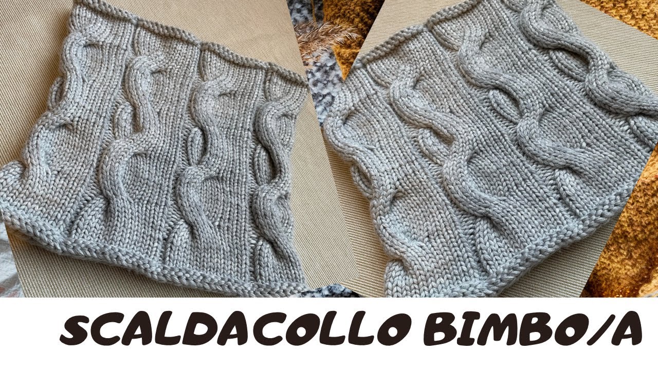 Scaldacollo ai ferri per bimbo/a. Scaldacollo facile Tutorial - YouTube