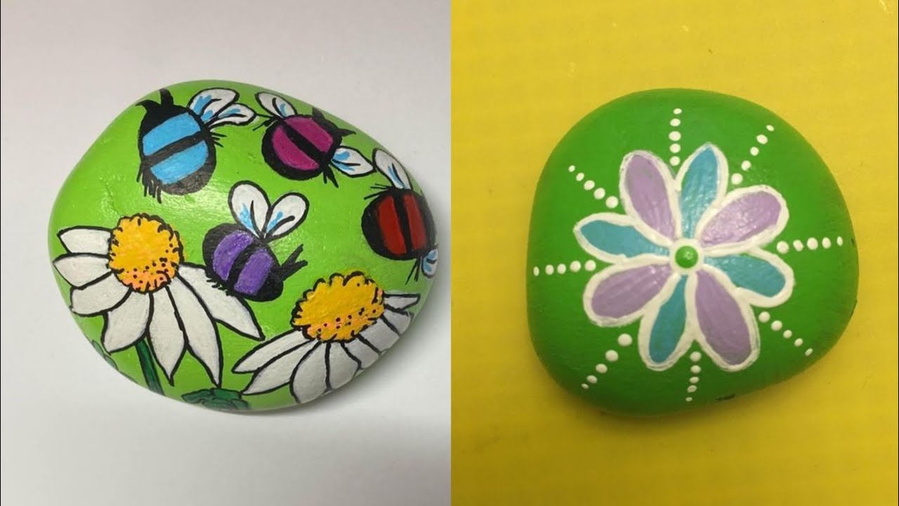 BEAUTIFUL AND LATEST PEBBLE PAINTING IDEAS - YouTube