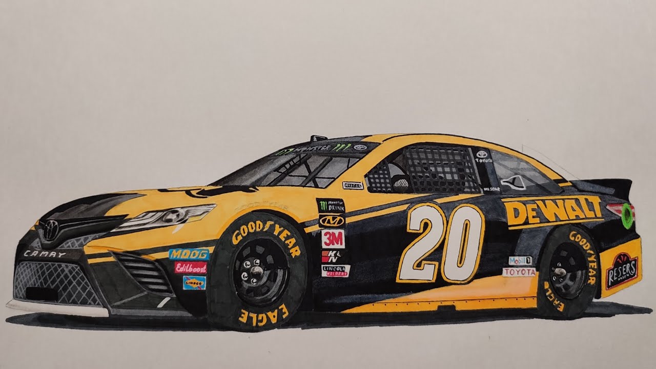 Drawing Toyota Camry NASCAR DeWALT - YouTube