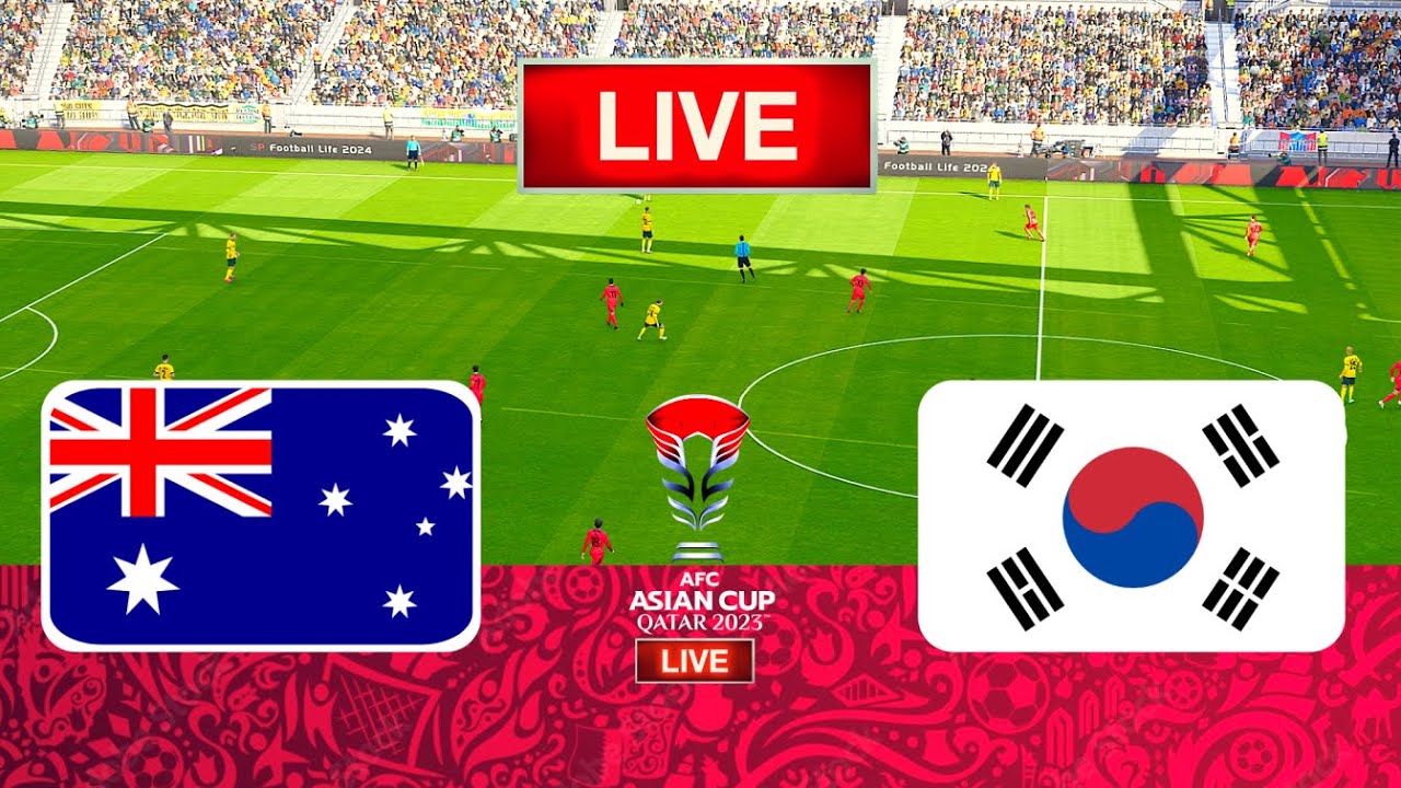 LIVE🔴| Australia Vs South Korea - AFC Asian Cup | Quarter-final | Live ...