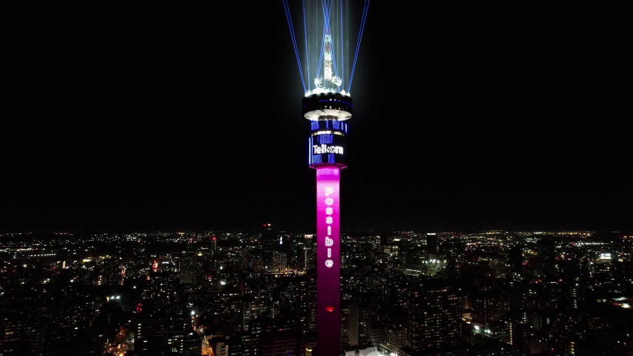 Wayout - Telkom Lighting up Hilbrow Tower New Years Eve - YouTube