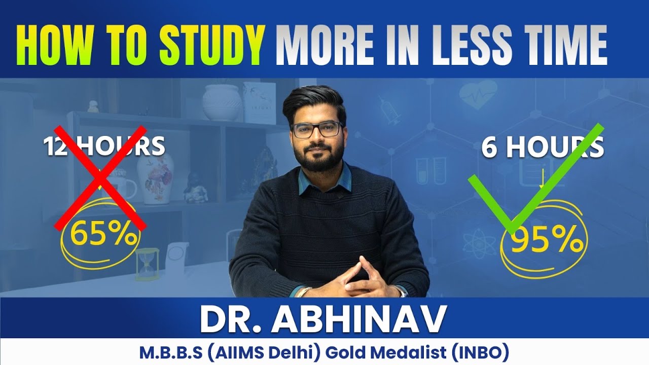 How to Study More in Less Time | Study like a topper | Dr. Abhinav ...