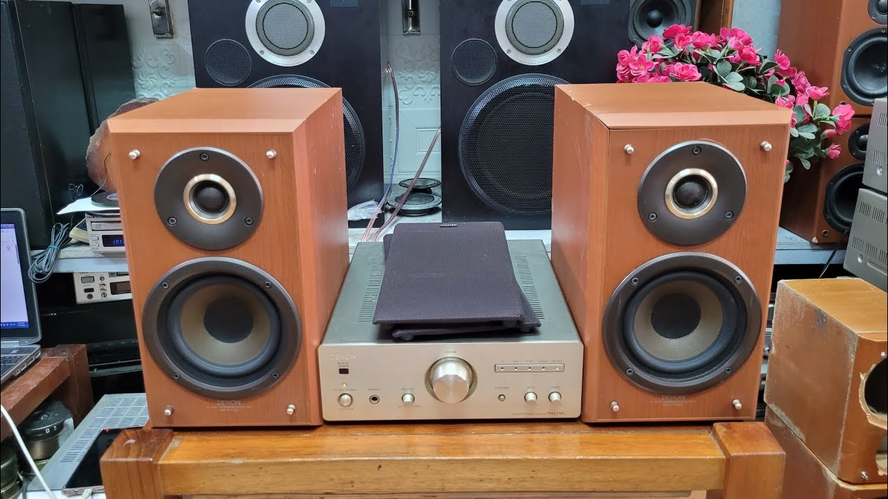 Loa denon f100 giá 2.100.000 và amply denon f10g giá 3.400.000 lh ...
