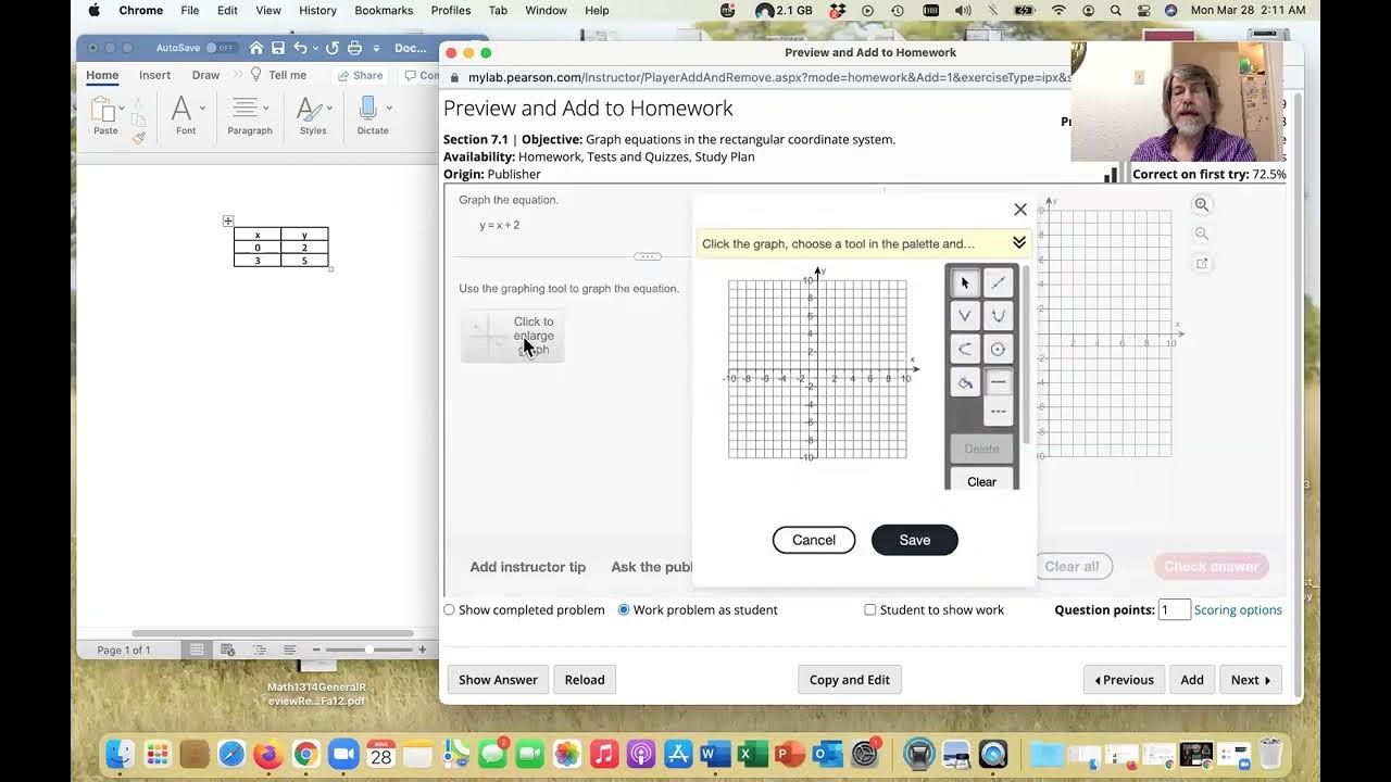 Graphing Lines in MyMathLab - YouTube
