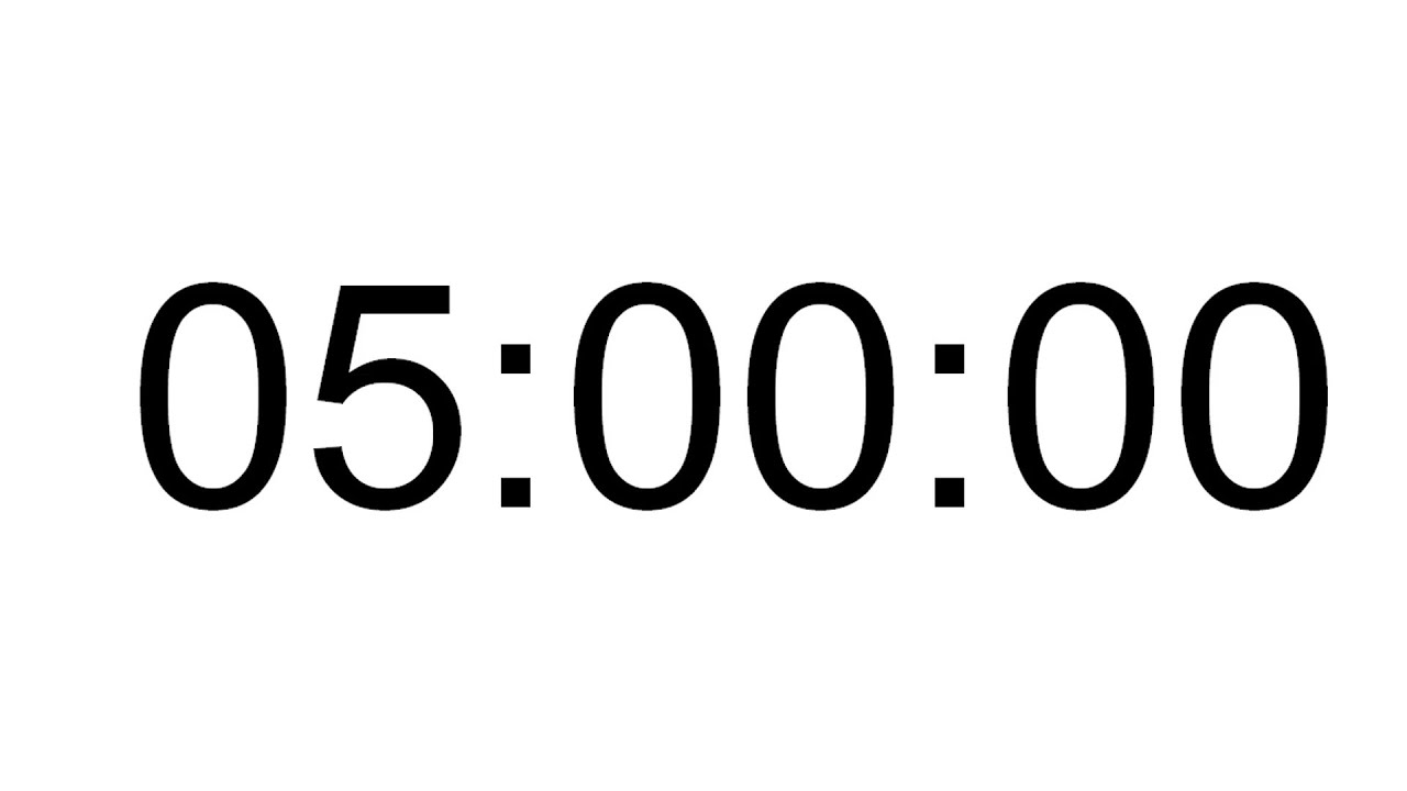 5 Hour Timer 5Hour Countdown 5 Stunden Countdown Timer 5h timer | Đồng ...