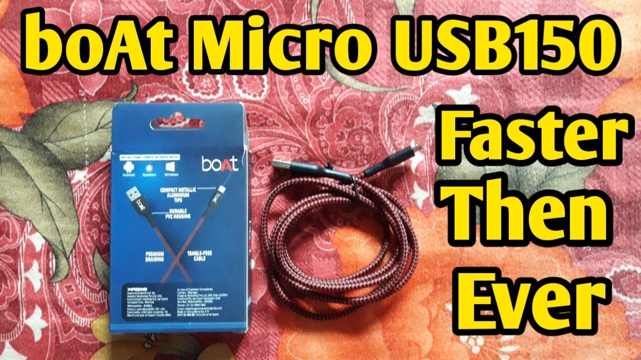 boAt Micro USB150 1.5 m Micro USB Cable | Unboxing And Review | Usb ...