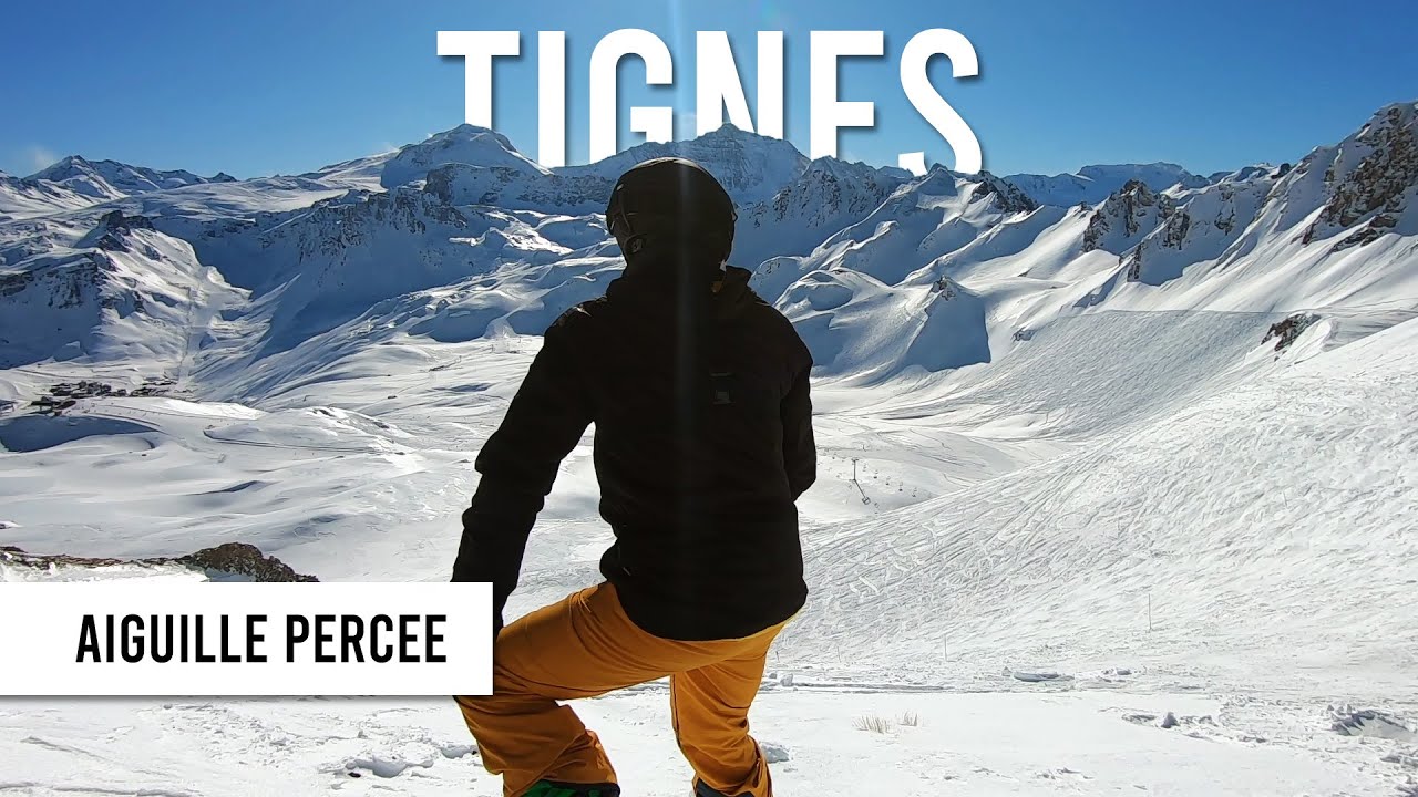 Skiing "aiguille percée" ski route in Tignes Val d'Isere. - YouTube