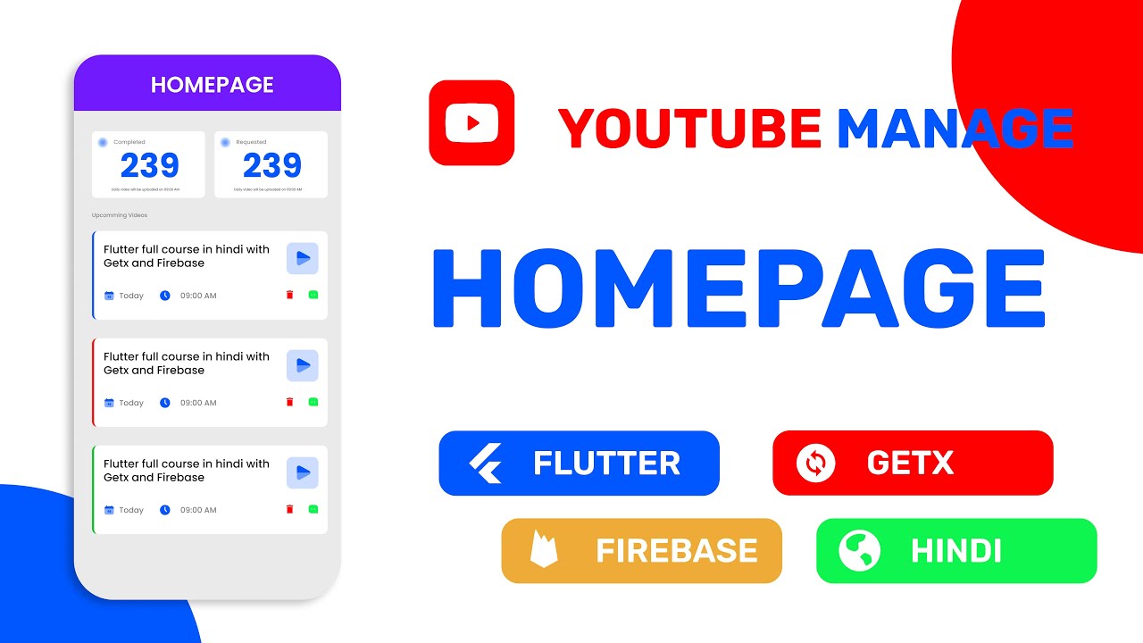 Homepage Youtube Management App 02 Flutterhero Youtube