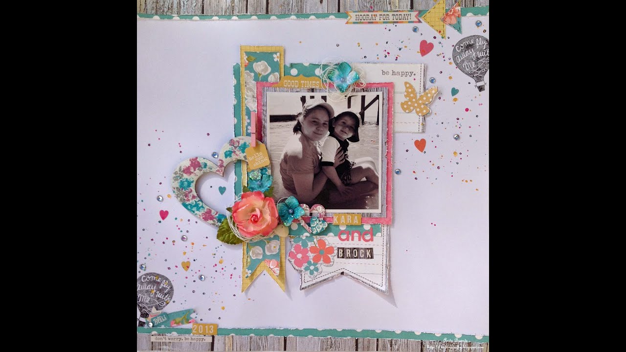 decorating chipboard hearts - YouTube