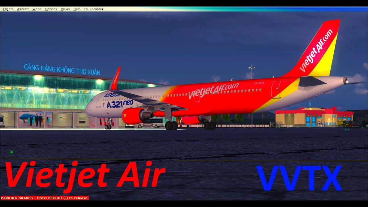 [FSX] Airbus A321NEO Vietjet Air Landing Tho Xuan (VVTX) #NGUYENANHSGN ...