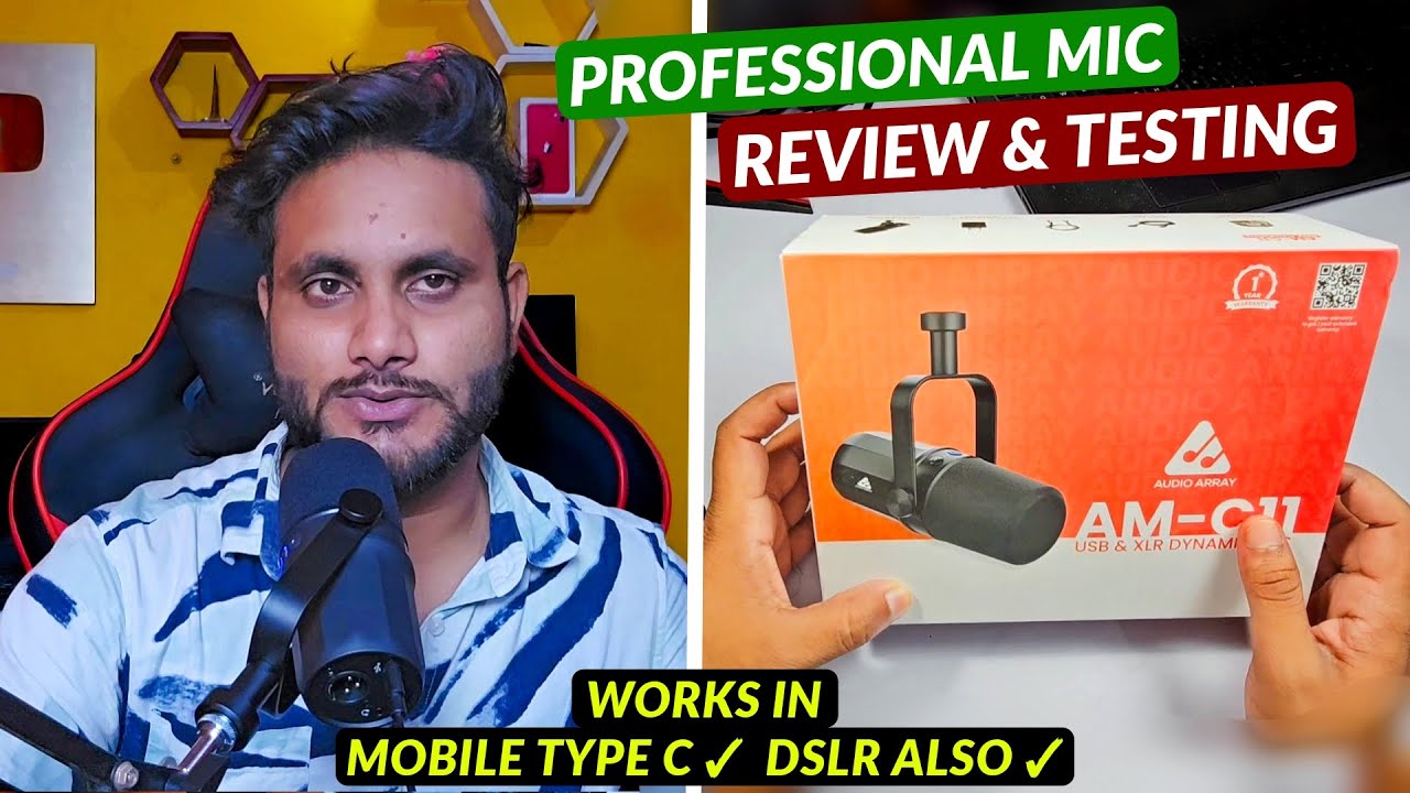 Professional Mic For YouTuber ! Review & Unboxing & Testing | Audio ...