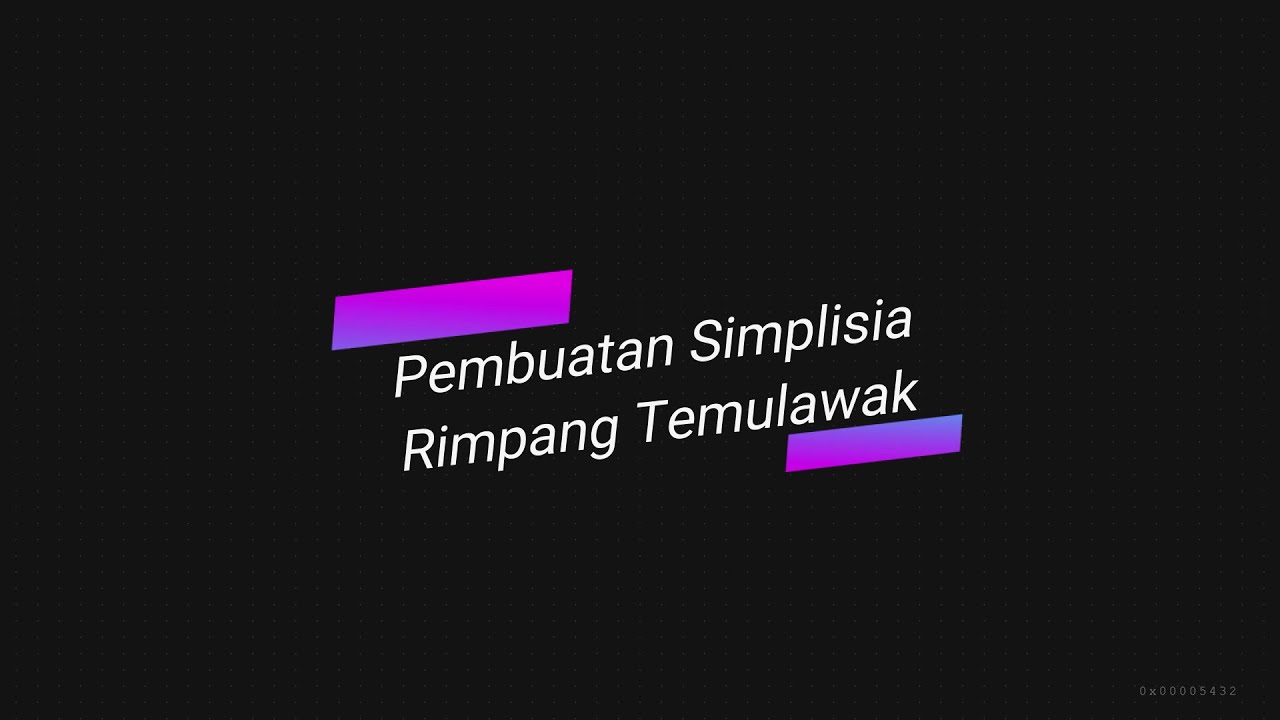 Pembuatan Simplisia Rimpang Temulawak - Praktikum Farmakognosi ...