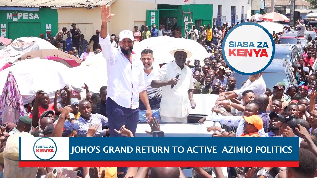 How Raila welcomed Joho's grand return to Azimio politics - YouTube