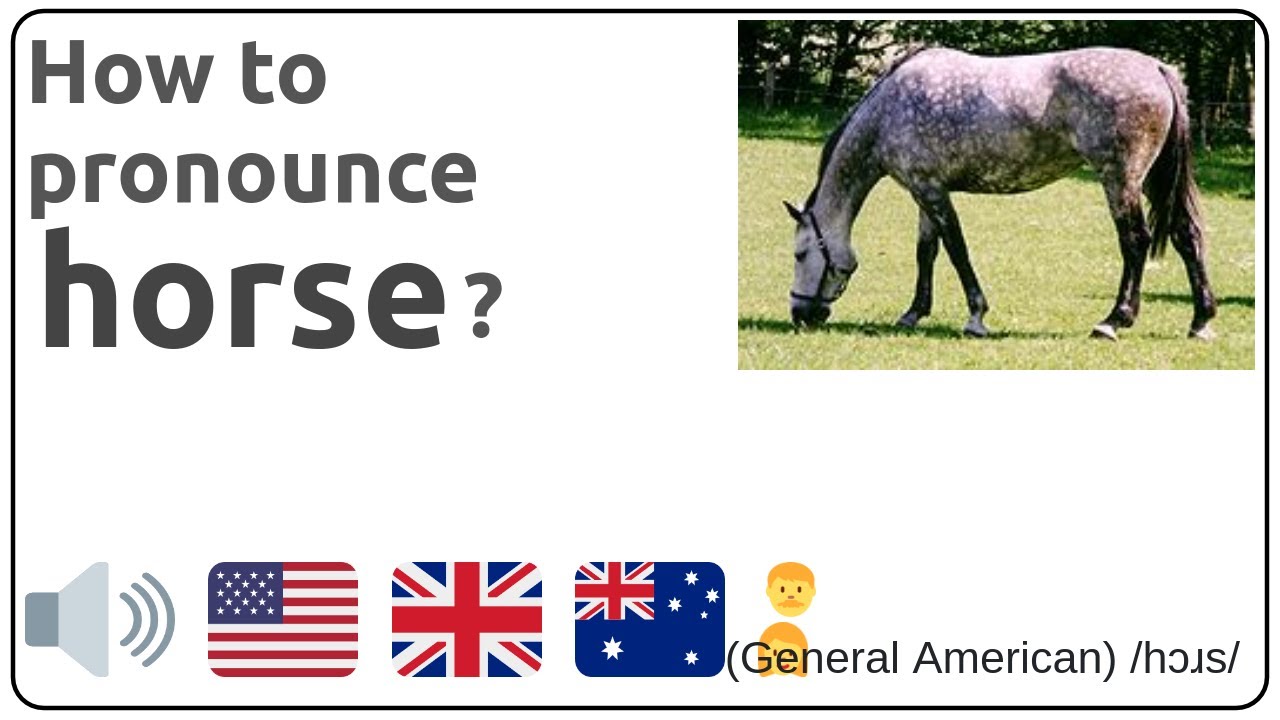 How to pronounce horse in english? - YouTube