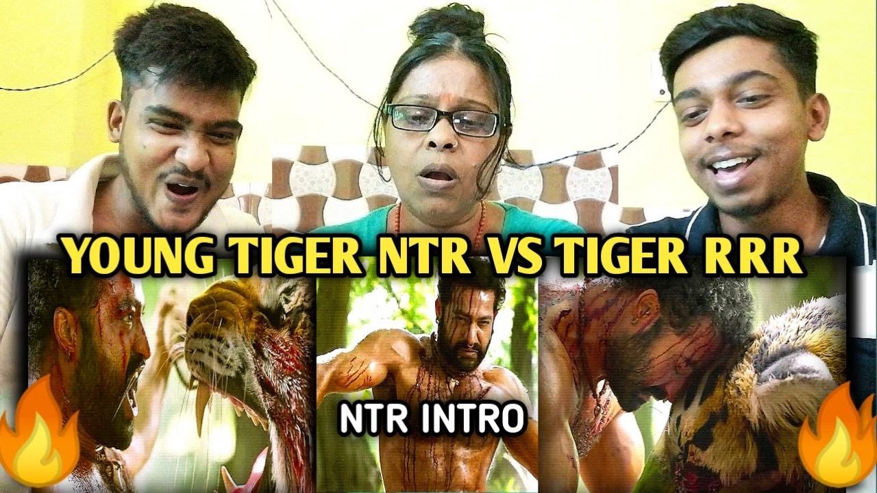 RRR BHEEM MASS INTRO SCENE REACTION | NTR VS TIGER | RRR Movie | SS ...