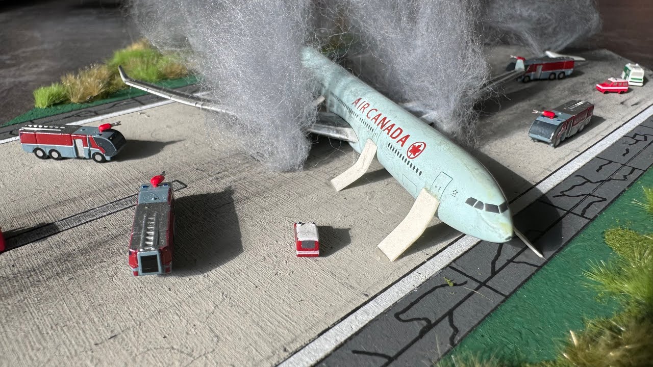 Build a plane crash diorama in 1/500 scale by @airportsforscale # ...