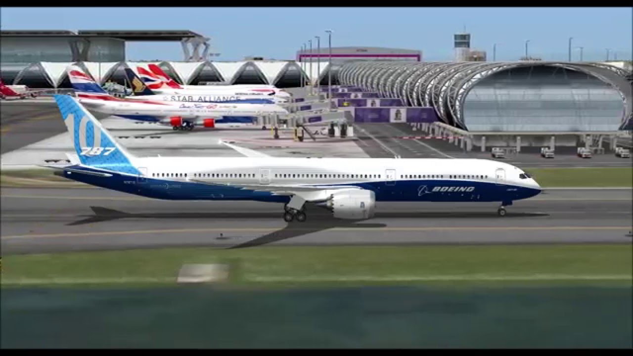 BOEING 787 10 ROLLOUT COLOR DREAMLINER TAXI TO THE GATE AT SUVARNABHUMI ...