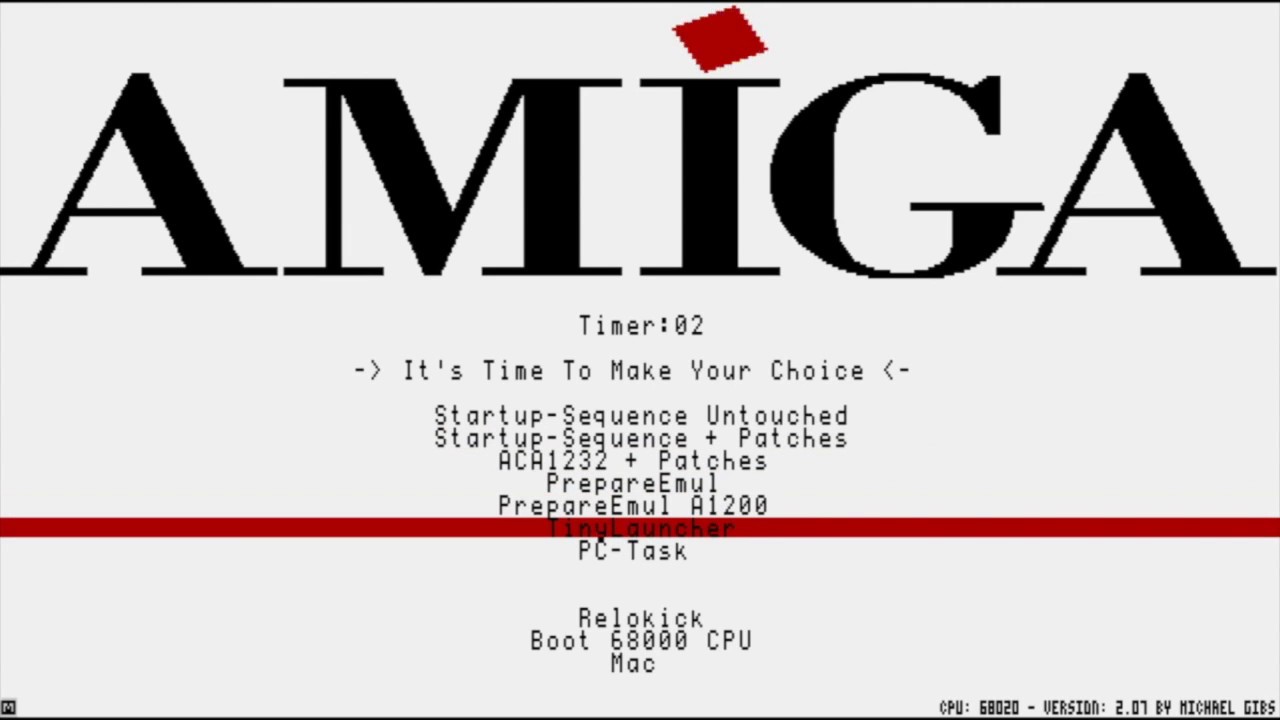 Amiga Boot Selecor for the Classic-Boys - YouTube