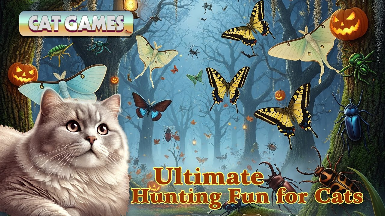 Cat Games 😺 Beetles, Butterflies & Bugs – Entertainment for Cats at ...