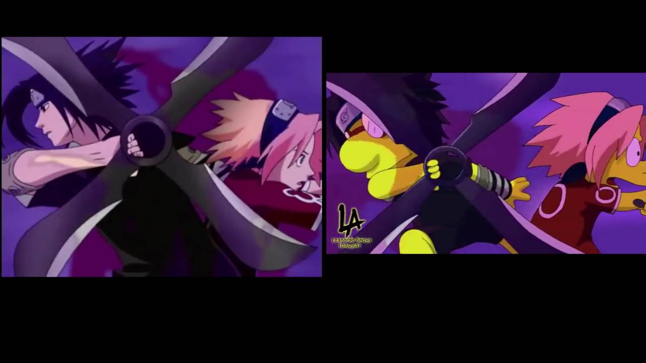 The Simpsons & Naruto opening side by side comparison 4th opening eng ...