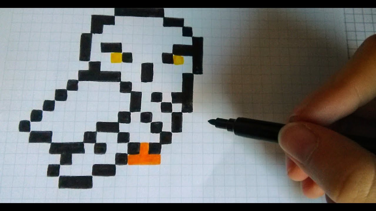 PIXEL ART HEDWIGE 🦉 - YouTube
