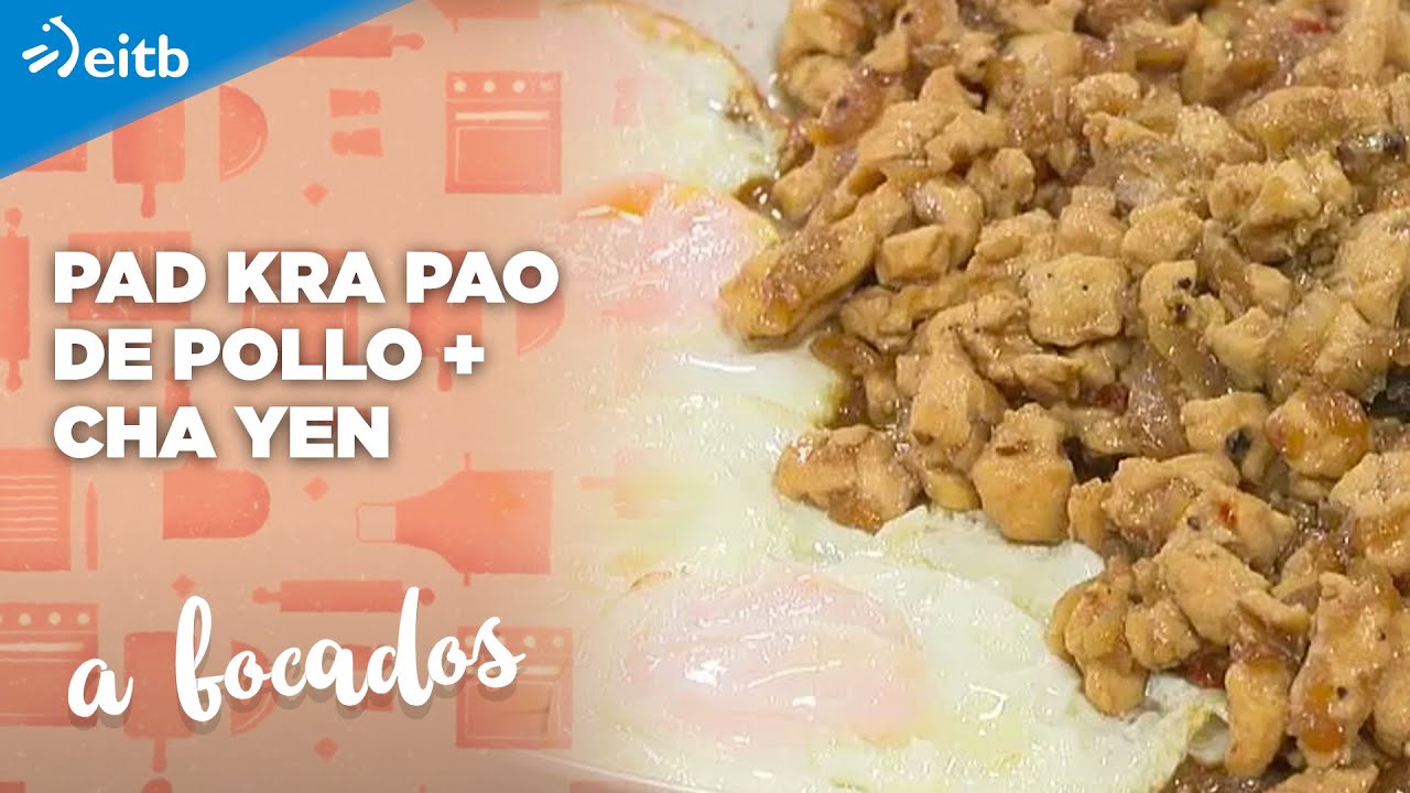 A BOCADOS: Pad Kra pao de pollo (Arroz y pollo a la tailandesa) + Cha ...