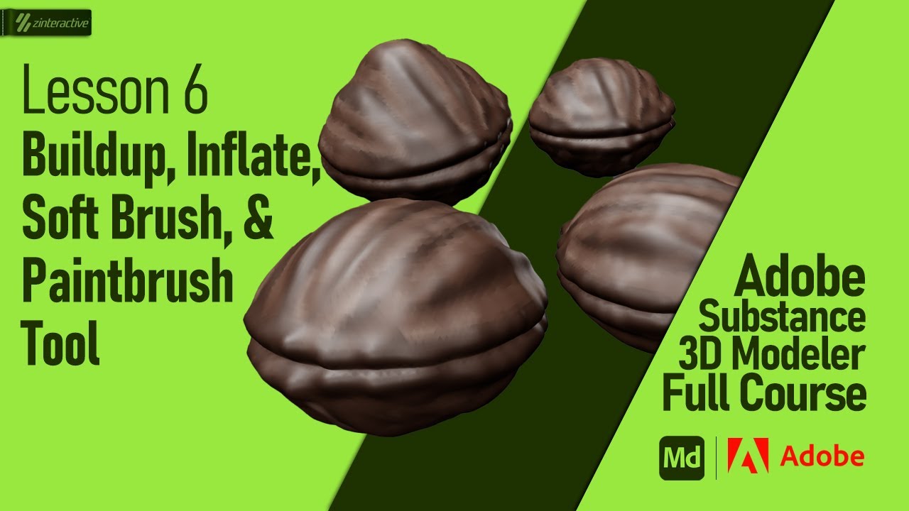 Buildup, Inflate, Soft Brush, and Paintbrush Tool | Lesson6 | Adobe ...