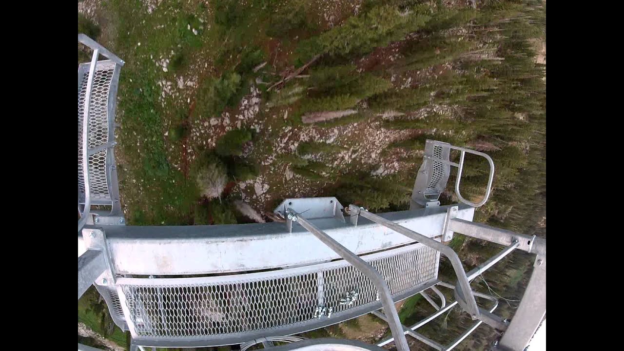how to install a ski lift tower - YouTube