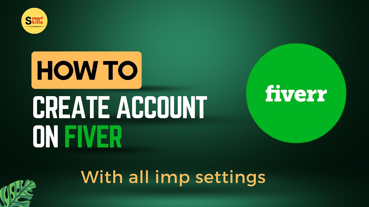How to create an account on fiver #fiverr #account part 1 - YouTube