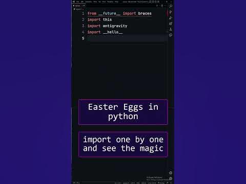 PYTHON EASTER EGGS #shorts #python #technology - YouTube