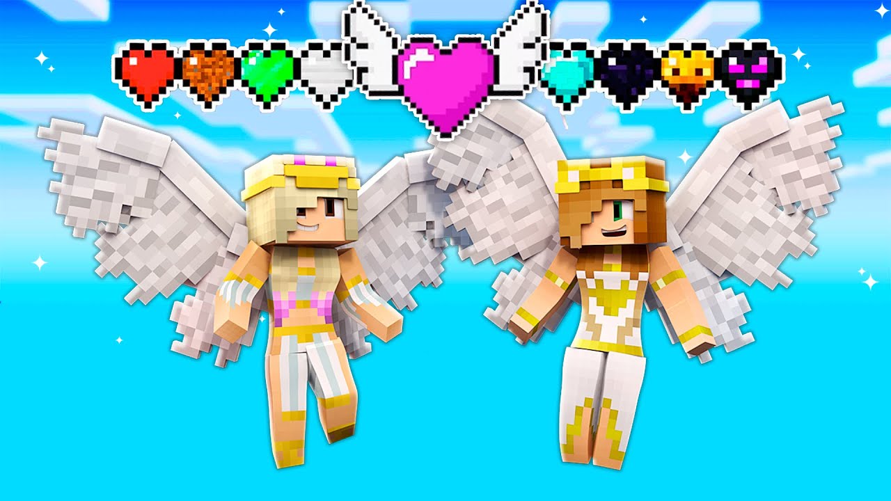 Minecraft pero tenemos CORAZONES PERSONALIZADOS 😍 MINECRAFT con LYNA ...