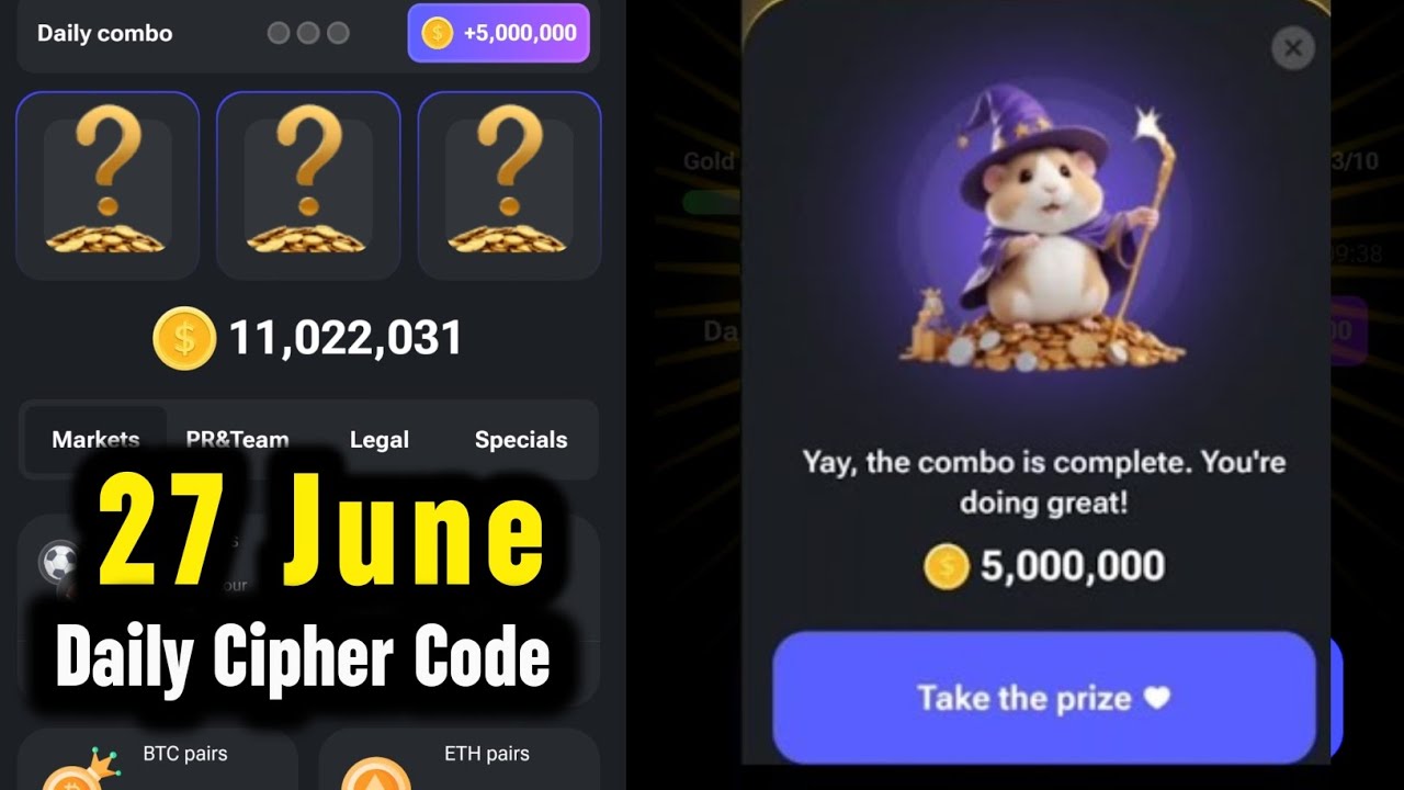 27 June Hamster Kombat Daily Cipher Code | Hamster Kombat 27 June ...