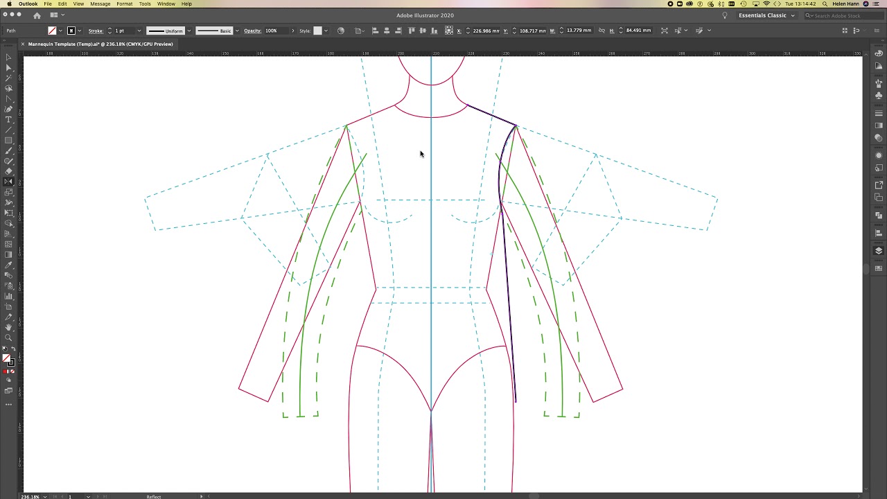 Illustrator Drawing a Basic T Shirt with audio - YouTube