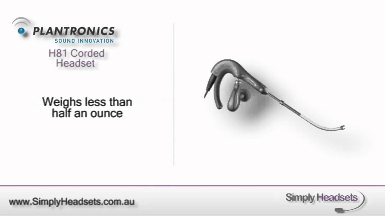 Plantronics H81 Tristar Corded Headset Video Overview - YouTube