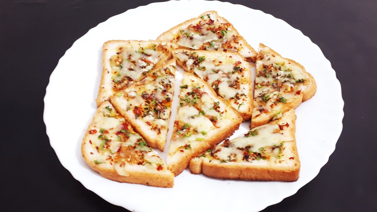 Garlic Bread/Cheesy Garlic Bread Toast | Evening Snack recipe - YouTube
