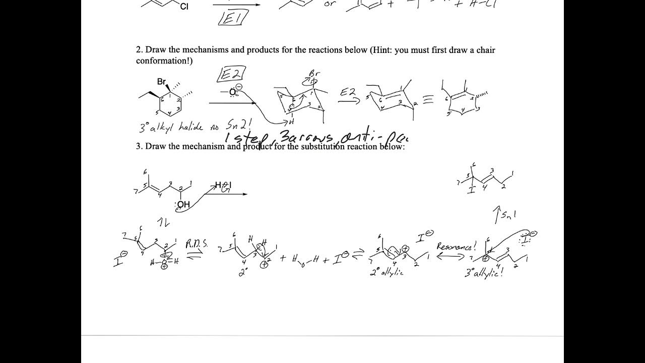 E2 chair conformation and anti periplanar - YouTube