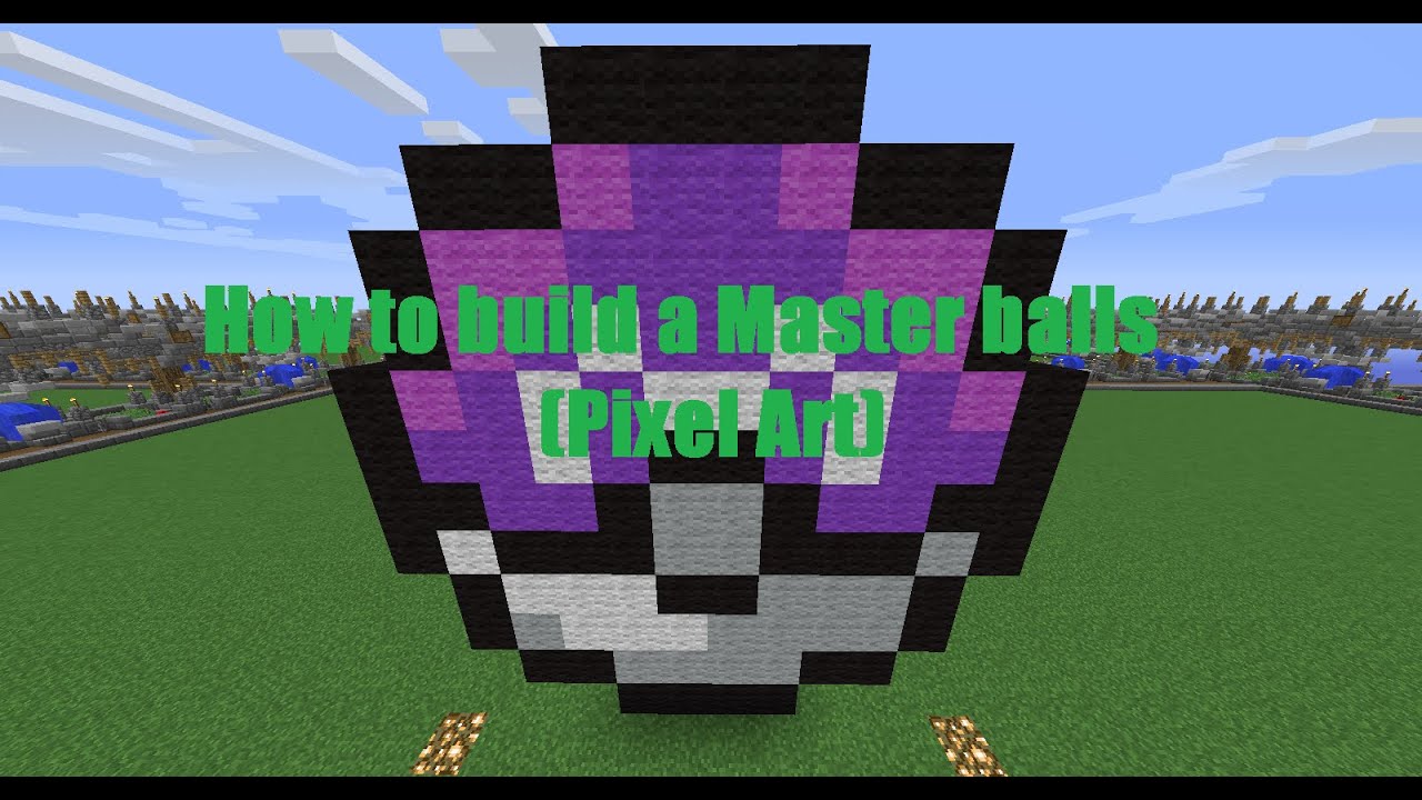 Jicker Joker:how to build a Master ball ( Pixel Art ) - YouTube