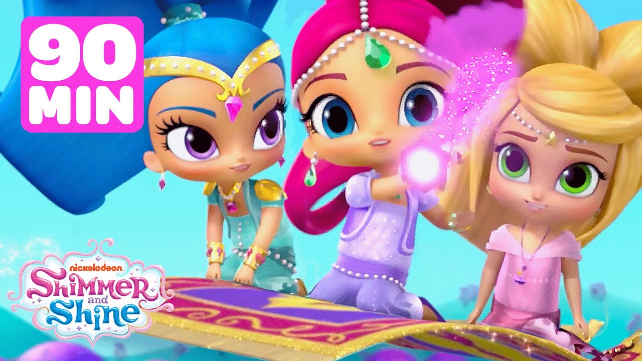 Shimmer & Shine's Fast Flying Magic Carpet Rides! w/ Leah | 90 Minutes ...