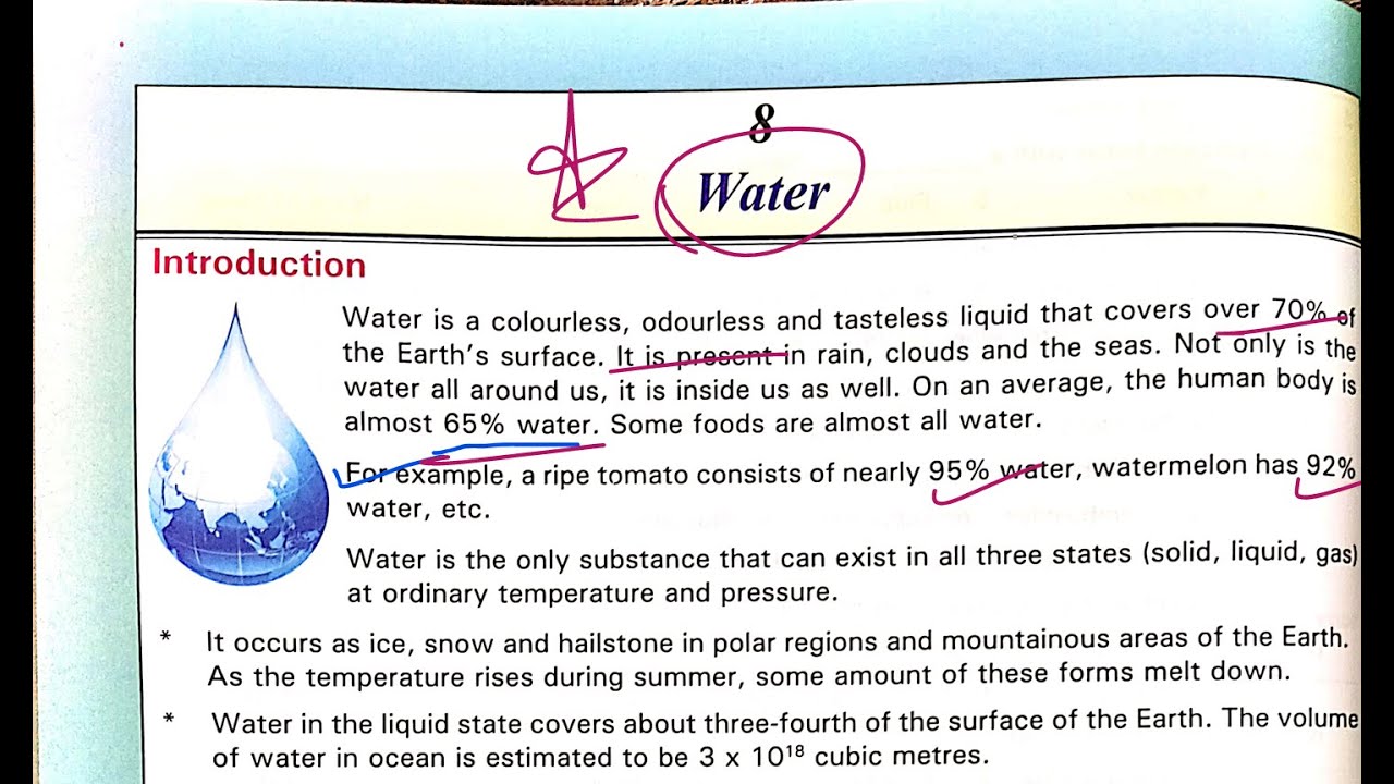 Water Chemistry Class 8 Class 9 ICSE | pdf Notes Revision Important ...