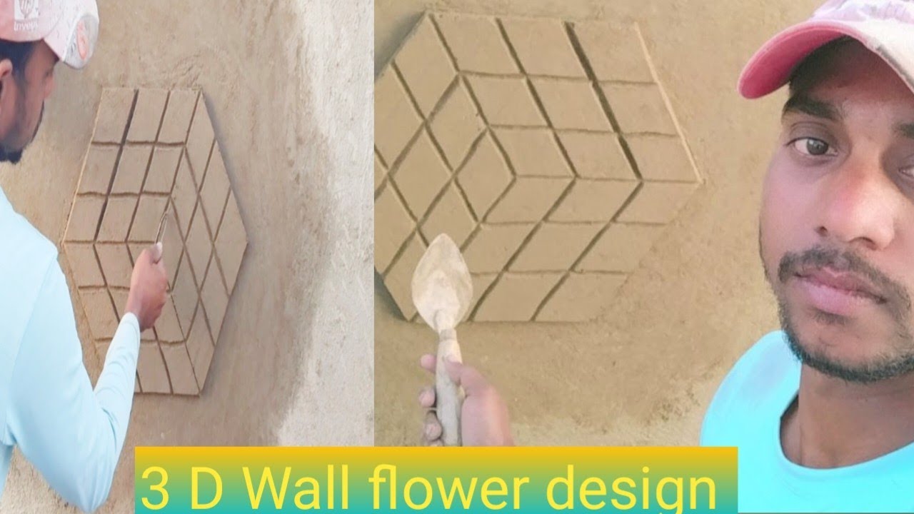 Amazing new wall plaster flower design || Wall flower design ||3D wall ...