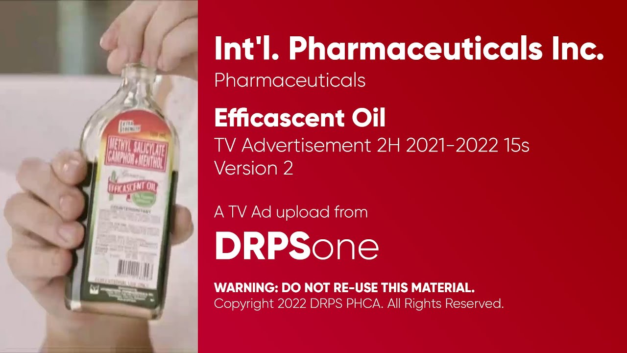 Efficascent Oil TV Ad 2H 2021-2022 15s (Version 2) - YouTube