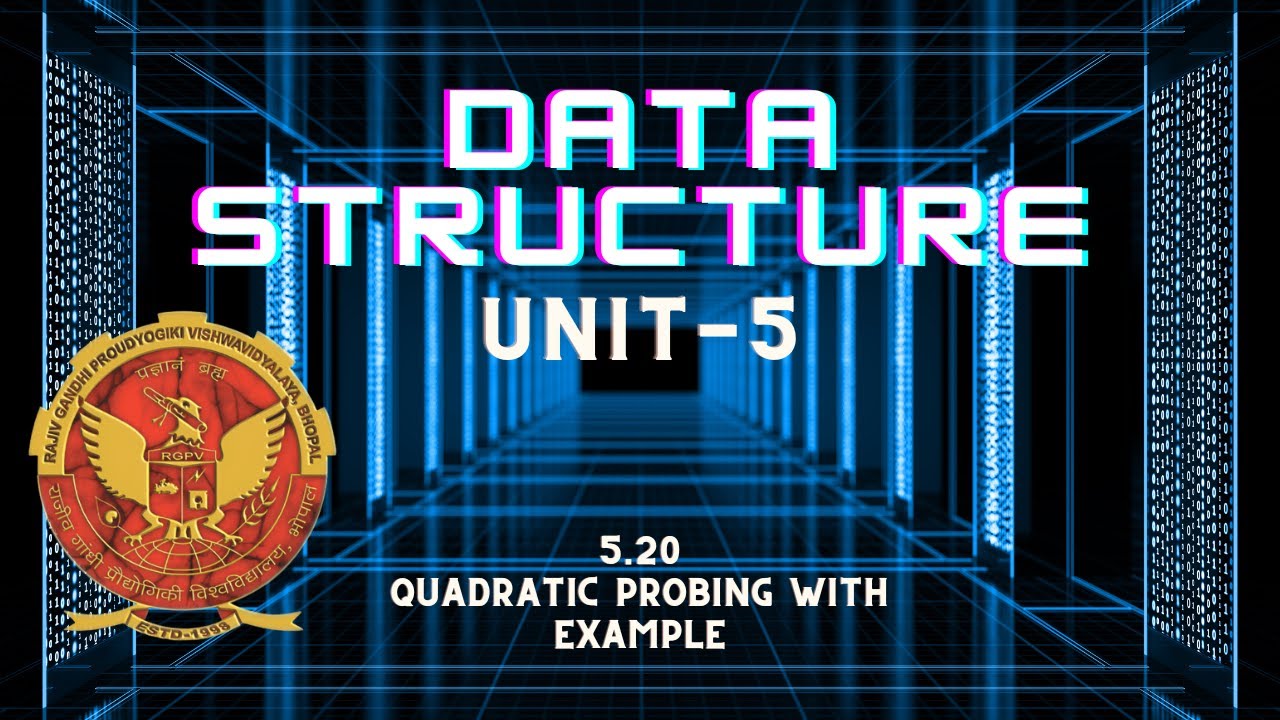 5.20 Quadratic probing with example | unit 5 | AL303 | IT303 | Data ...