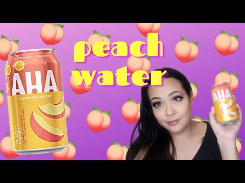 AHA Peach Honey Sparkling Water Review - YouTube