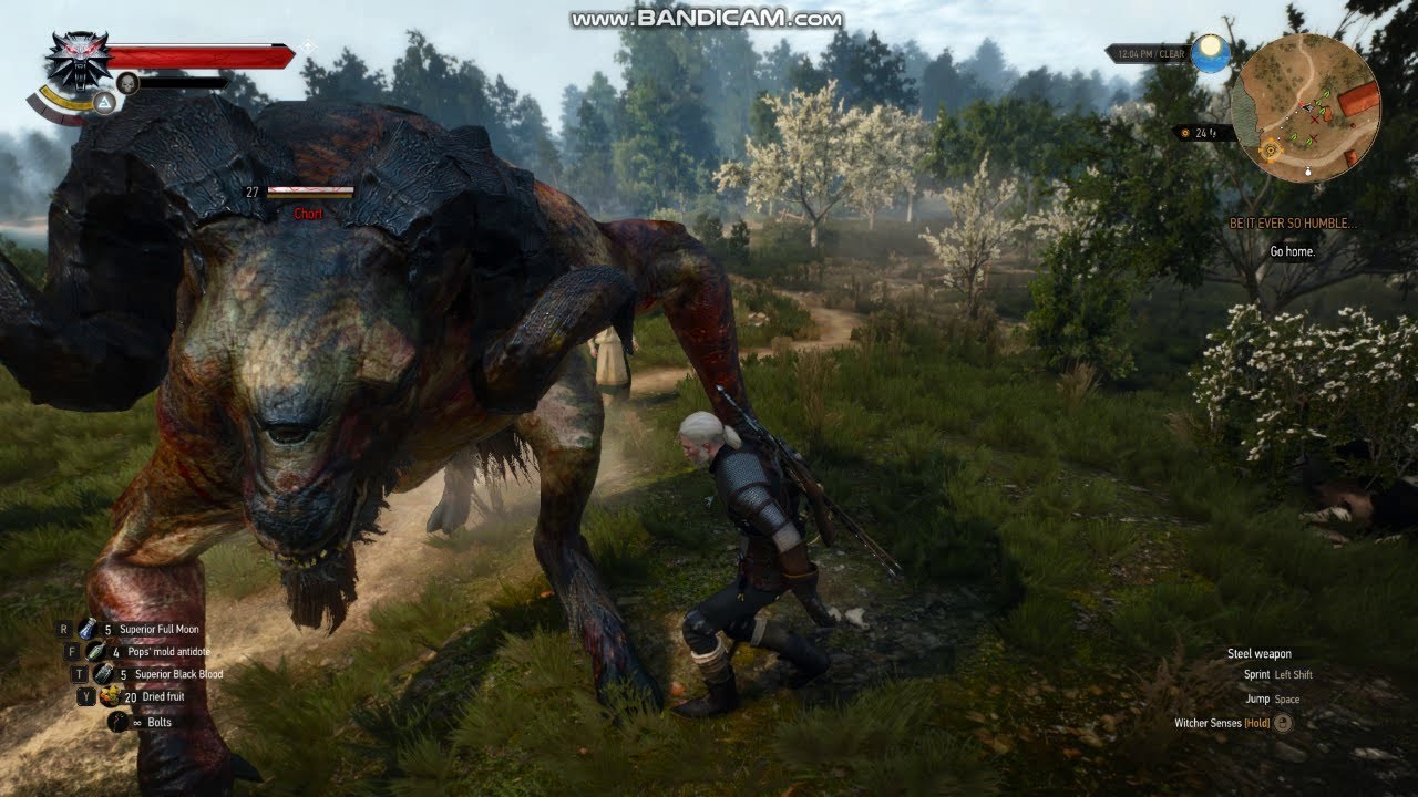 Witcher 3 Wild Hunt - Killing the cow lord - YouTube