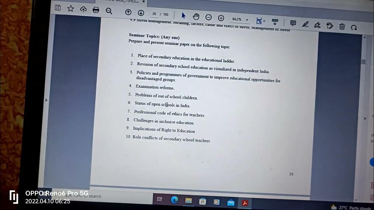 First semester B.Ed. Orientation - YouTube