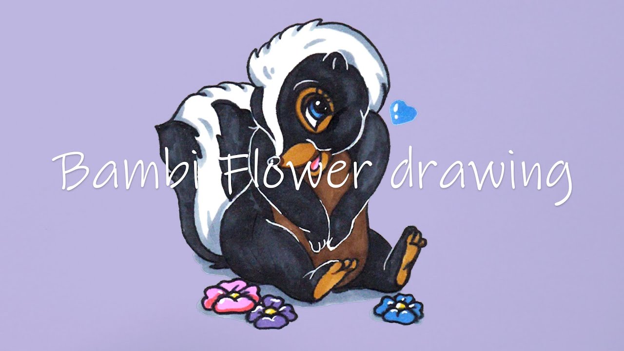 How to Draw Bambi Flower - YouTube